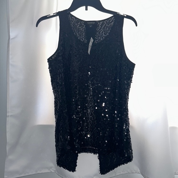 Express | Tops | Express Sequin Split Back Tank | Poshmark